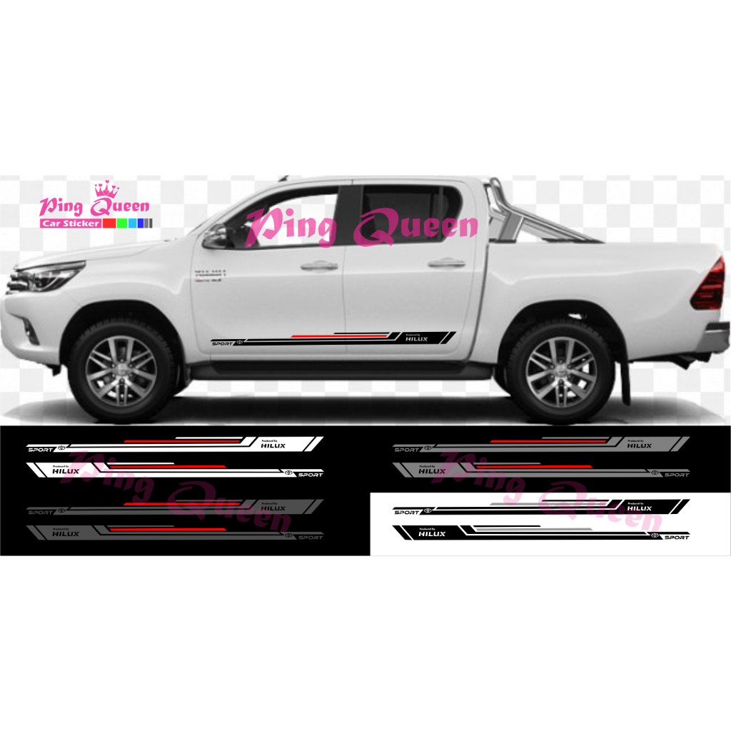 Jual STICKER LIST BODY SAMPING HILUX MOTIF TERBARU CUTTING STIKER MOBIL ...