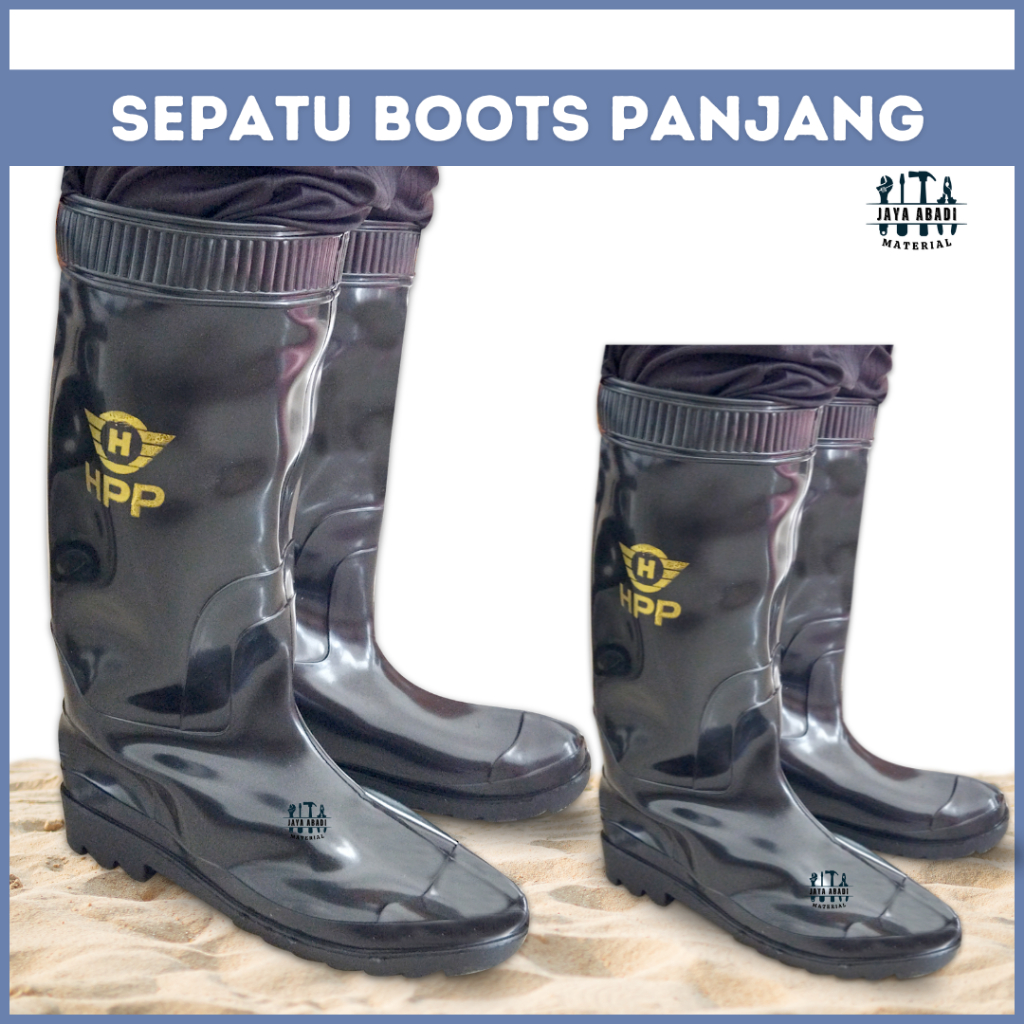 Jual [JAM] Sepatu Boots Panjang Proyek / Sepatu Boot Karet Tinggi ...