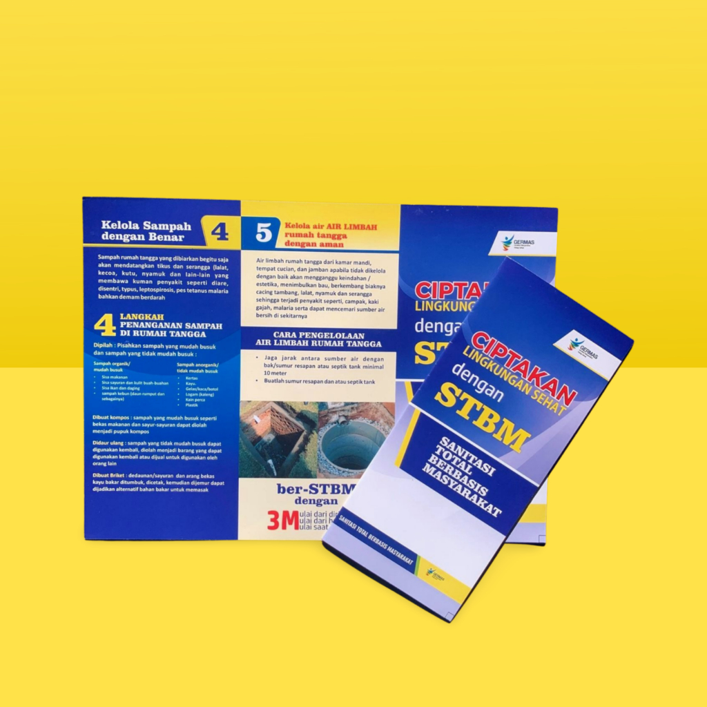 Jual Brosur Kesehatan | Leaflet Ciptakan Lingkungan Sehat dengan STBM ...