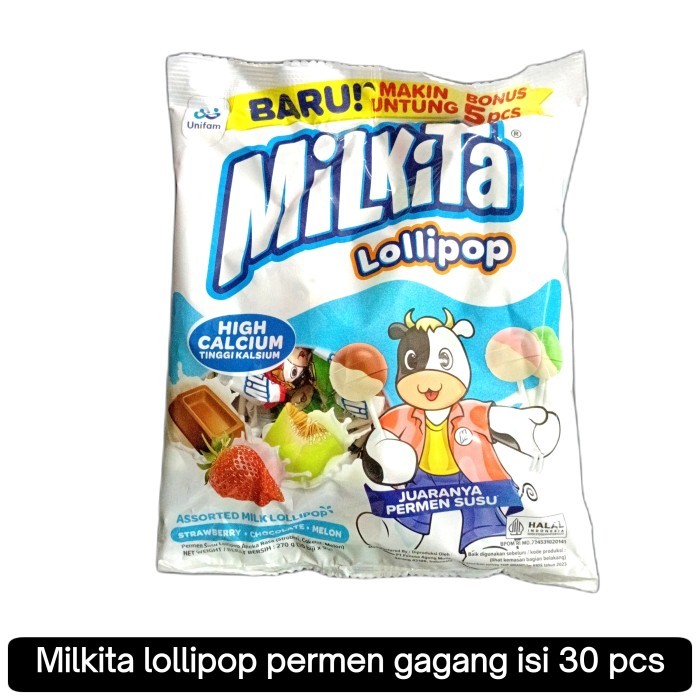 Jual milkita lollipop refill isi 30 | permen gagang lolipop | Shopee ...
