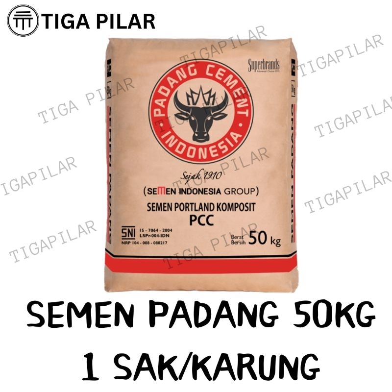 Jual SEMEN PADANG SAK 50KG 1 KARUNG UNTUK COR DAN BAHAN BANGUNAN | Shopee Indonesia