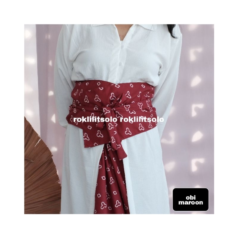 Jual obi belt motif premium jumputan / ikat pinggang wanita / belt ...