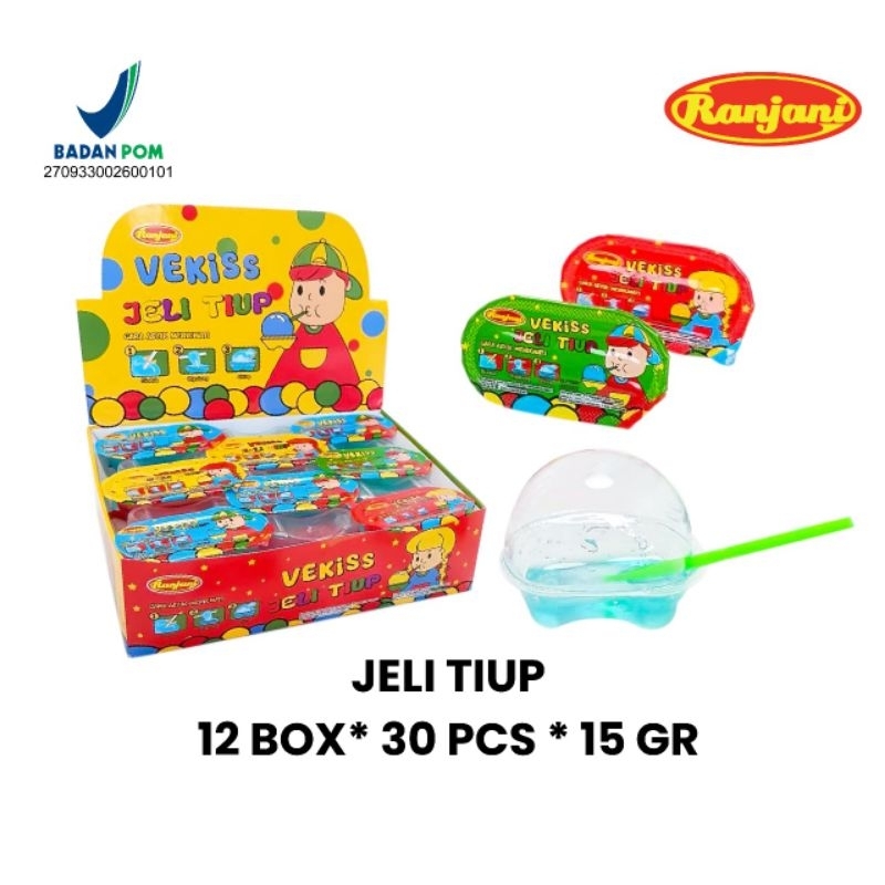Jual Permen Cemilan Snack Balon Jelly Jeli Tiup Velkiss Mainan Anak ...