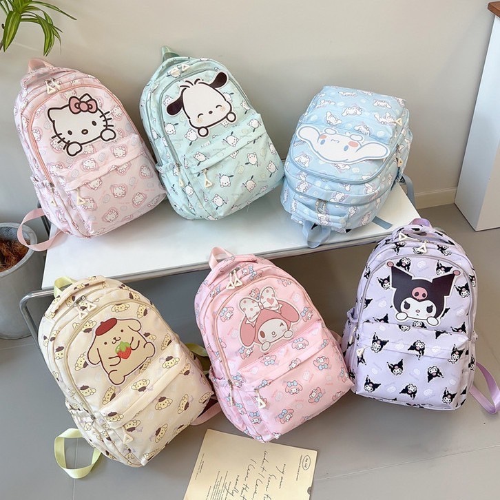Jual tas ransel backpack sanrio pastel banyak slot jumbo saban tas ...