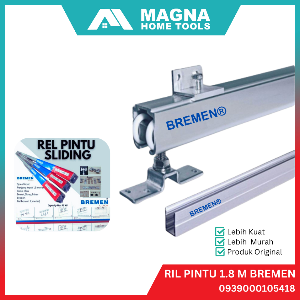 Jual REL PINTU GESER/SLIDING GANTUNG 1.8 METER TEBAL BREMEN [ORIGINAL ...
