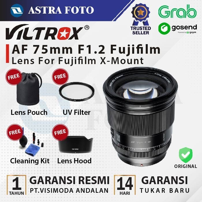 Jual Viltrox 75mm f1.2 Fujifilm X Auto Focus Lens Lensa 75 mm Fuji - Resmi | Shopee Indonesia
