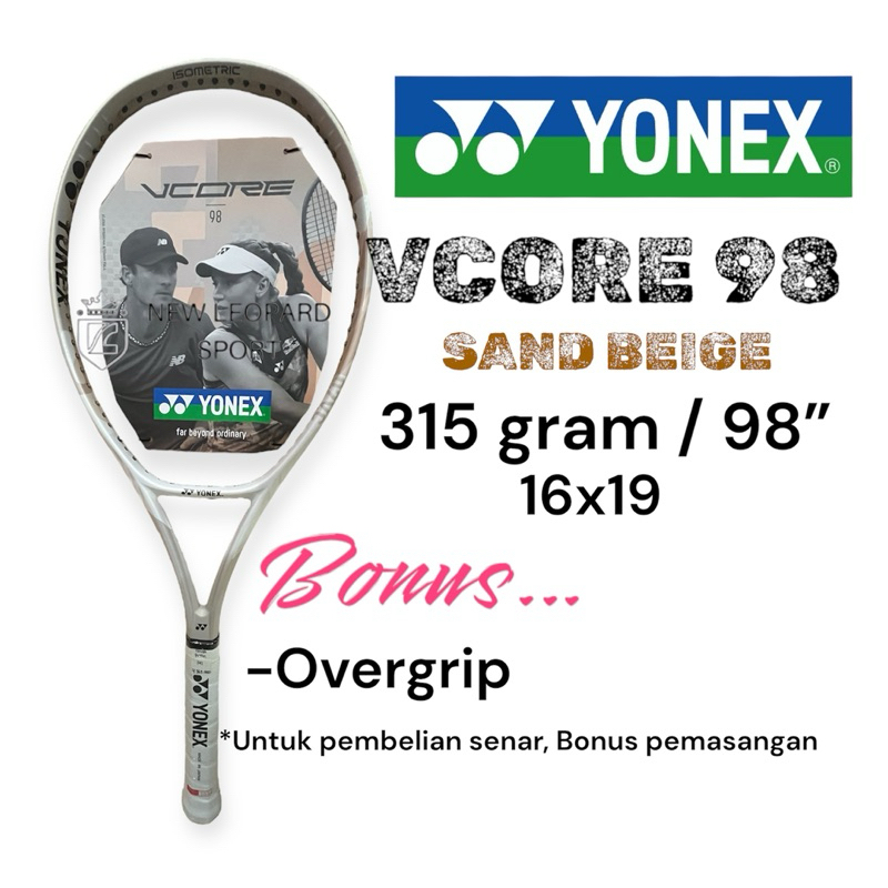 Jual Raket Tenis YoneX VCORE 98 Sand Beige 305g 98” / Tennis Racket | Shopee Indonesia