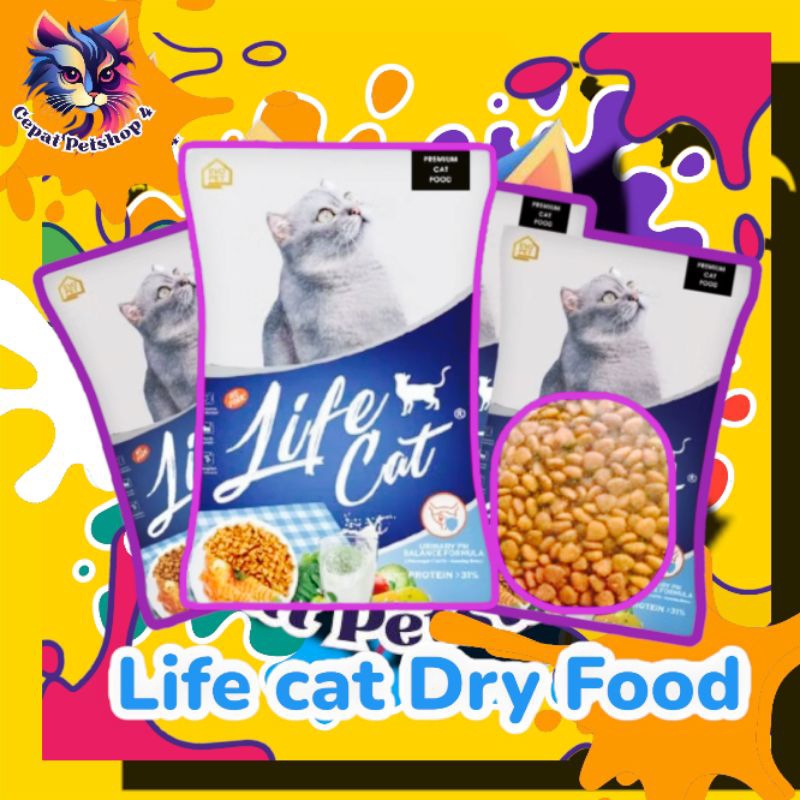 Jual LIFE CAT 20KG makanan kucing kering premium KHUSUS GOJEK/GRAB ...