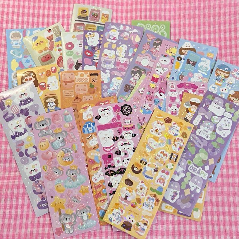 Jual 3pcs mini holo sticker sheet hologram sticker deco aesthetic ...