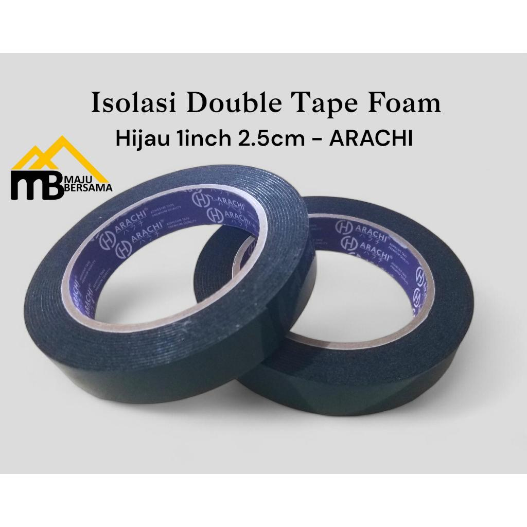 Jual Isolasi Double Tape Foam Hijau 1inch 2.5cm - ARACHI | Shopee Indonesia