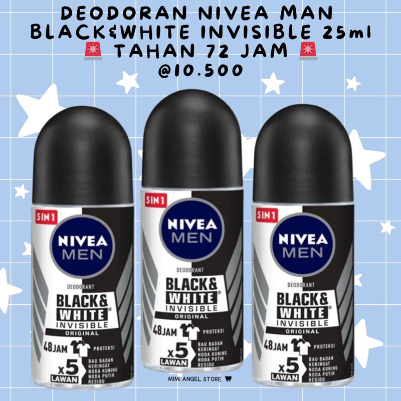 Jual Deodoran Nivea Man Black & White Invisible Anti-Perspitant Tahan ...