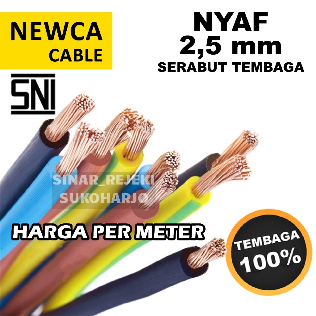 Jual Kabel NYAF 2,5mm Serabut Kabel Body Serabut NYAF 1 x 2,5 mm Listrik Harga Per Meter ...