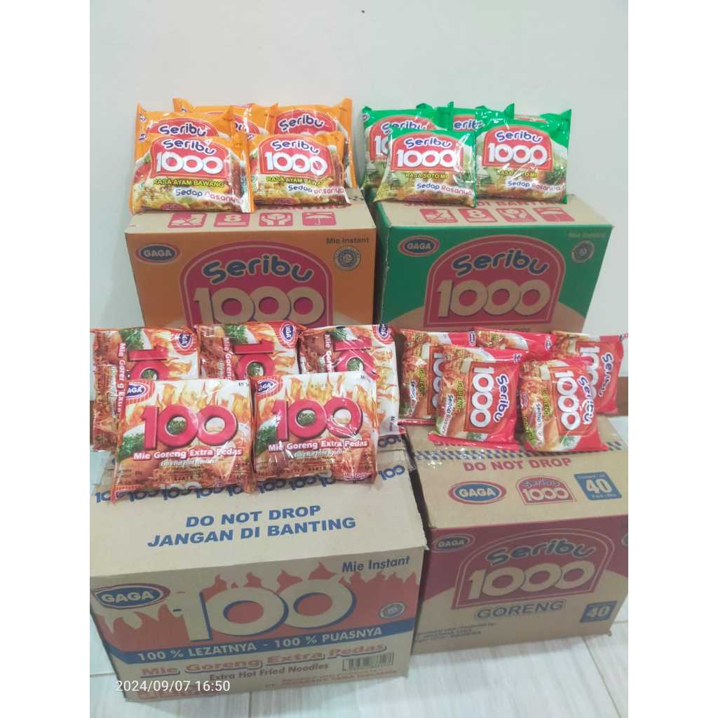 Jual Paket Hemat Total 20 Bungkus : Mie Goreng Extra Pedas dan mie gaga ...