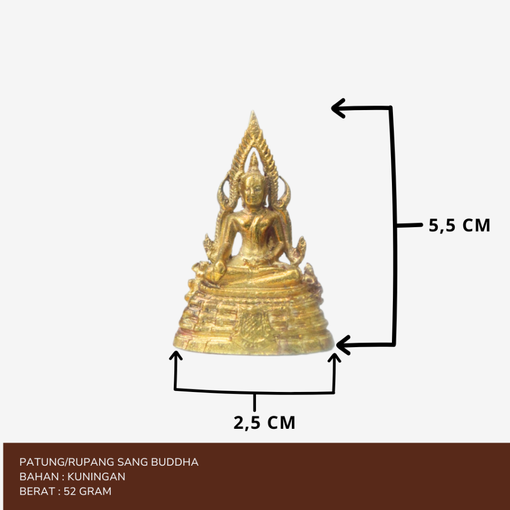 Jual Patung/Arca/Rupang Sang Buddha Thailand Bahan Kuningan | Shopee ...