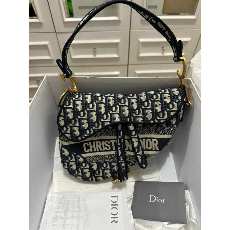 Jual preloved tas Dior sadlle blue Dior Oblique jual cepet aja ya ...