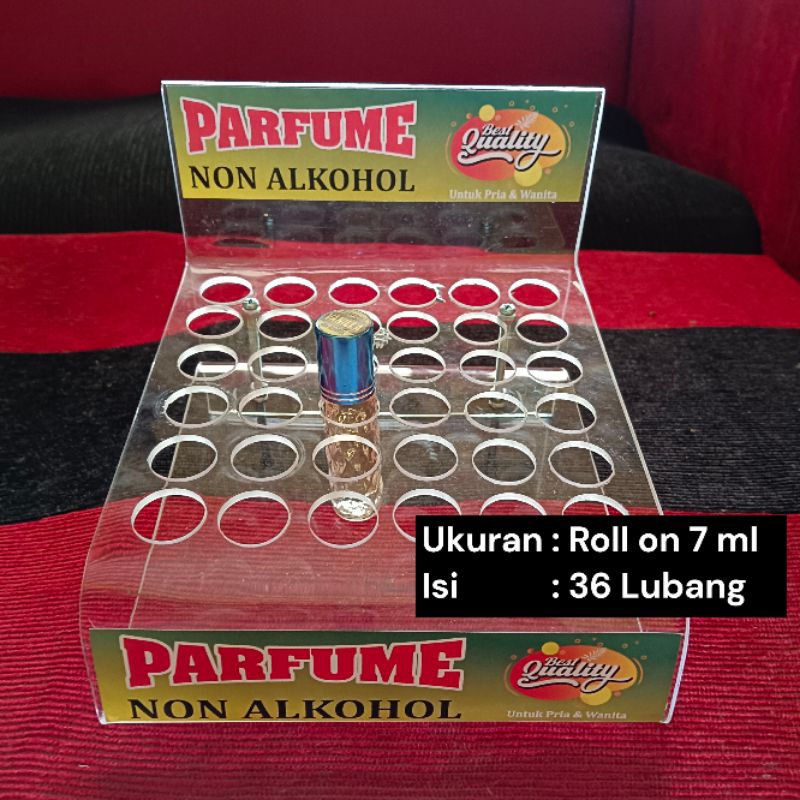 Jual Tatakan parfum / Tempat parfum / Display parfum roll on wajik 7 ml ...