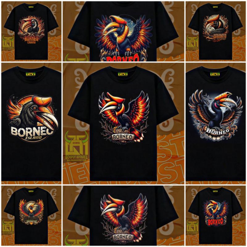 Jual kaos motif burung enggang 2.1.1/Cod_kota Singkawang | Shopee Indonesia