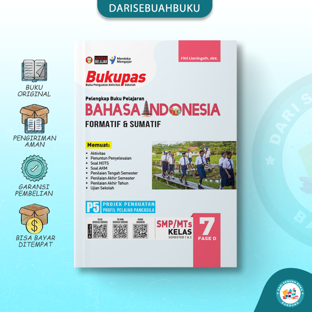 Jual BUKUPAS - BAHASA INDONESIA SMP/MTs Kelas 7 - Kurikulum MERDEKA - Buku Penunjang Belajar SMP ...
