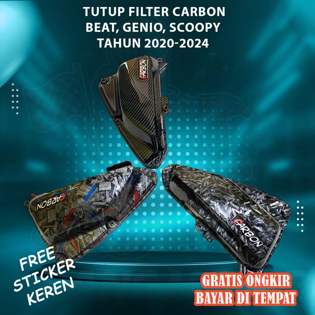 Jual TUTUP FILTER BEAT 2020-2024 CARBON FORGED TUTUP FILTER SCOOPY 2020 ...