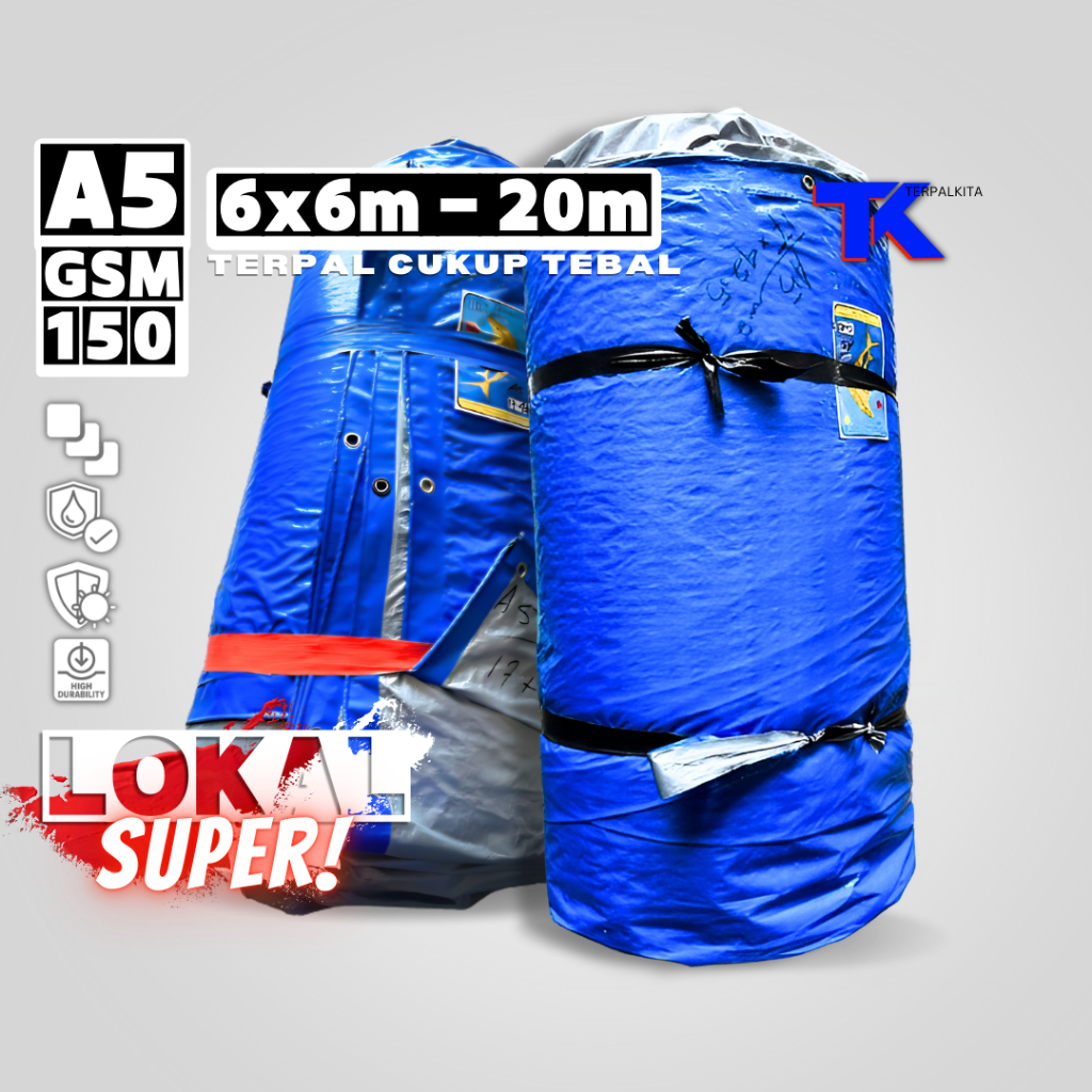 Jual TERPALKITA Terpal 6x8 6x6 6x10 6x12 Meter A5 cukup Tebal Awet Anti ...