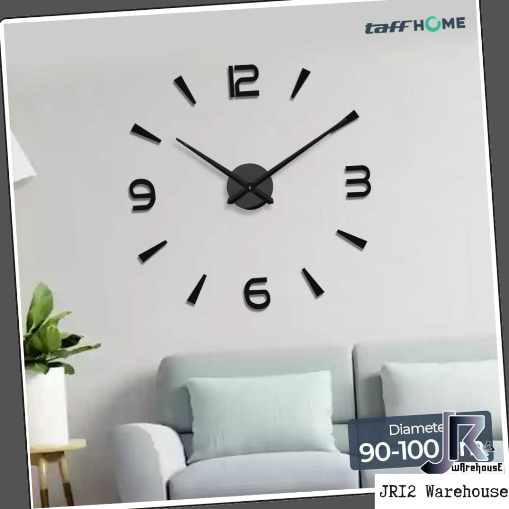 Jual Jam Dinding DIY Besar Diameter 90-120cm - Black/Silver/Gold/Glow ...