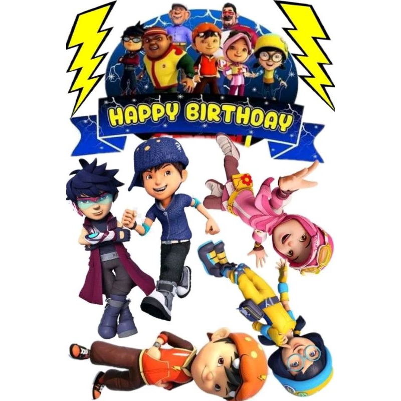 Jual TOPPER ULANGTAHUN BOBOIBOY/TOPPER CUSTOM NAMA | Shopee Indonesia