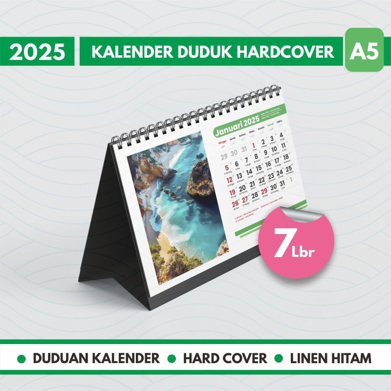Jual kalender custom 2025, kalender duduk 2025, kalender hardcover 2025 ...