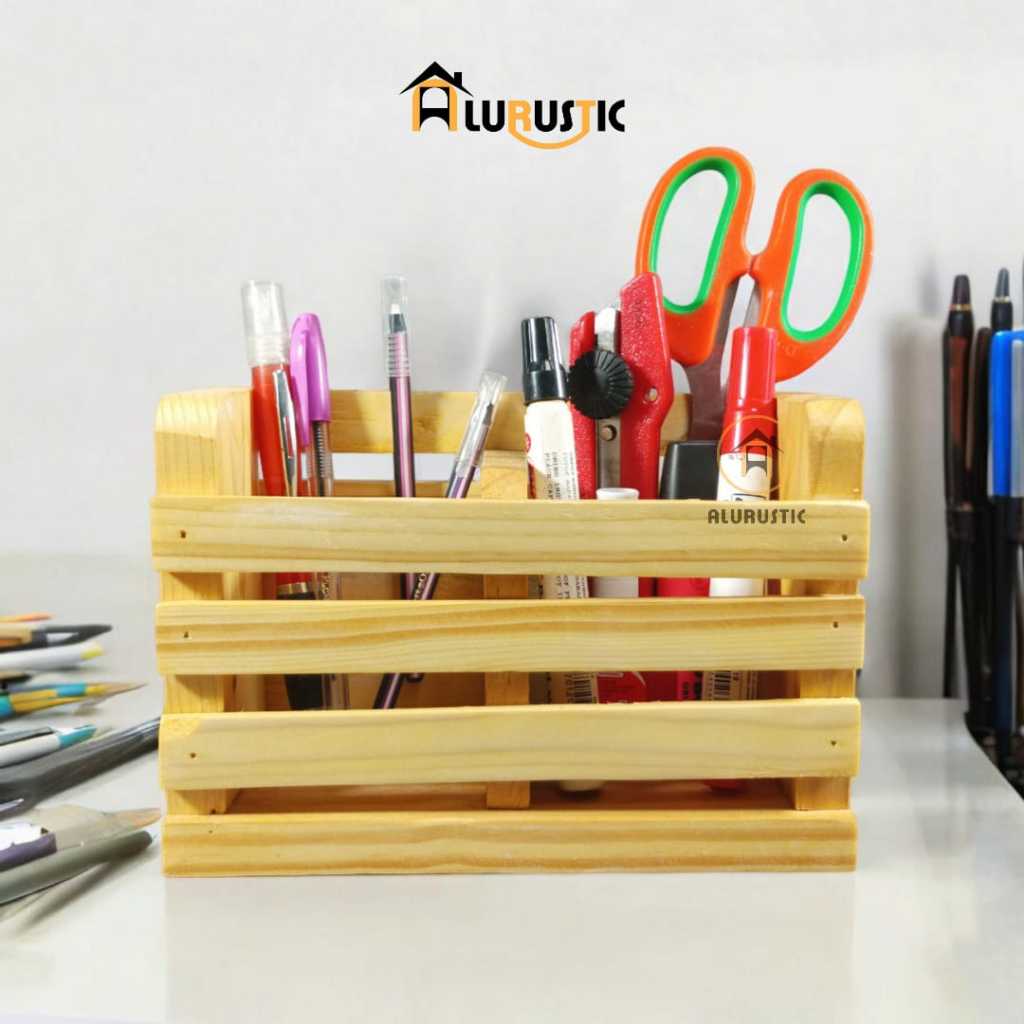Jual RAK ORGANIZER KAYU AESTHETIC / RAK ATK MEJA KERJA MINIMALIS KANTOR ...