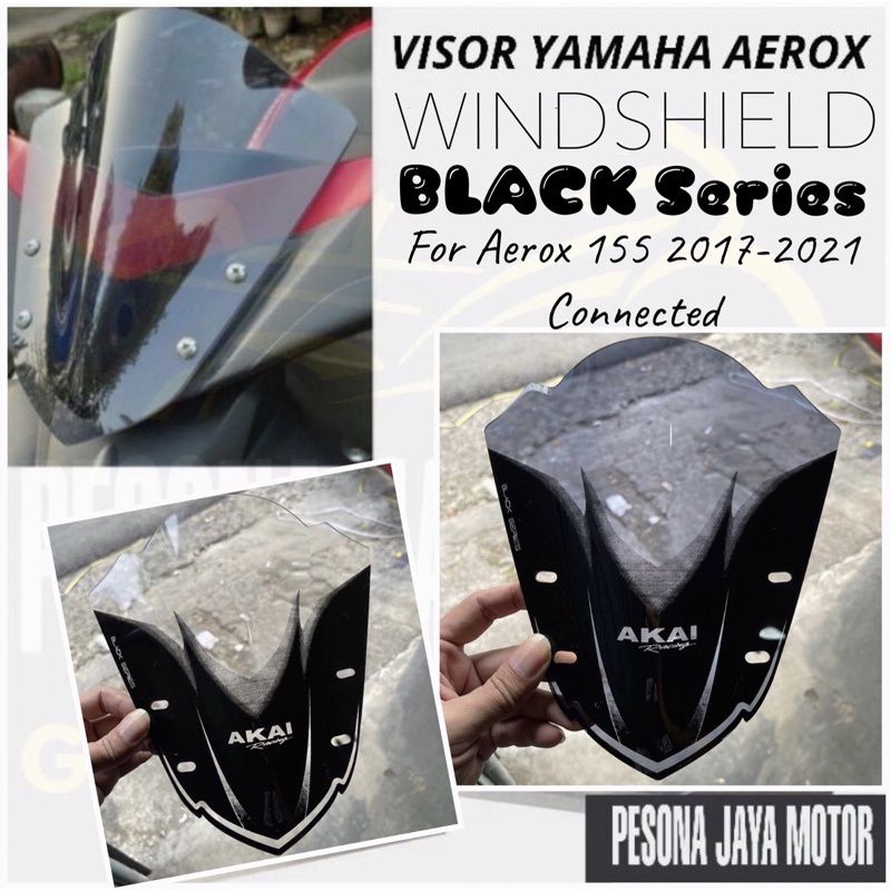Jual (Baru)Windshield Aerox Model MHR Visor Aerox Akai Racing motif New ...