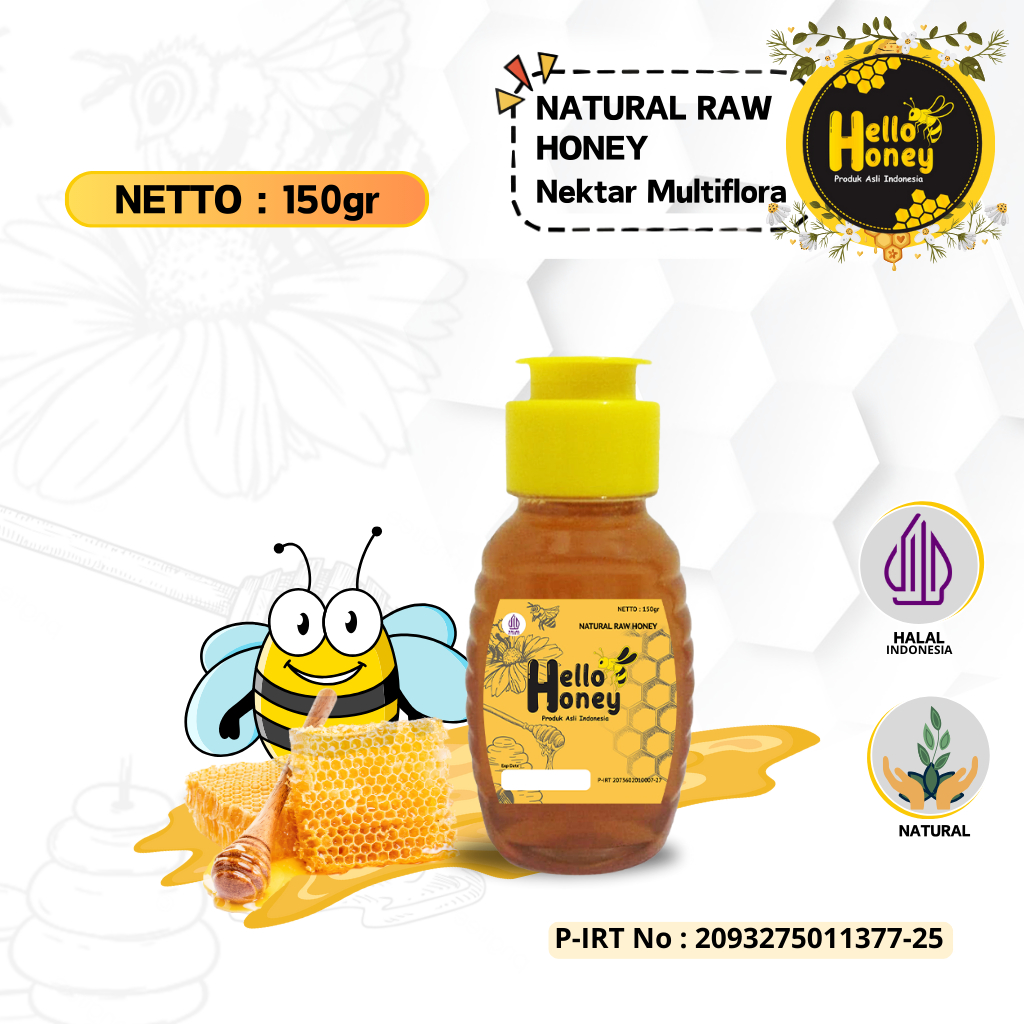 Jual Hello honey - Madu Asli Murni 150 Gram - Natural Raw Honey ...