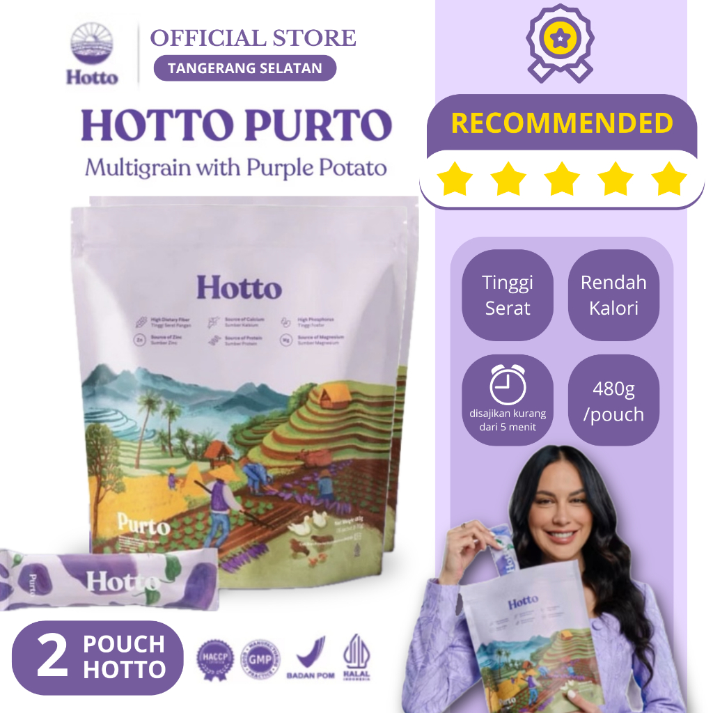 Jual HOTTO PURTO 2 POUCH MULTIGRAIN MINUMAN SEHAT DIET HOTO PUTRO ...