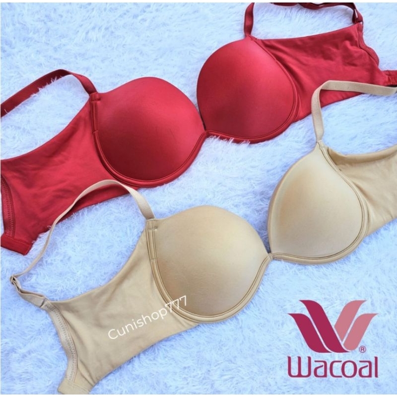 Jual BRA WACOAL PAKAI KAWAT BUSA SEDANG BH WANITA POLOS MERAH KREM IB ...
