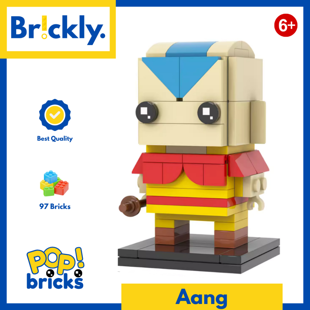 Jual Aang - Brickly POP! Bricks Avatar Mainan Balok Susun Blocks Mini ...