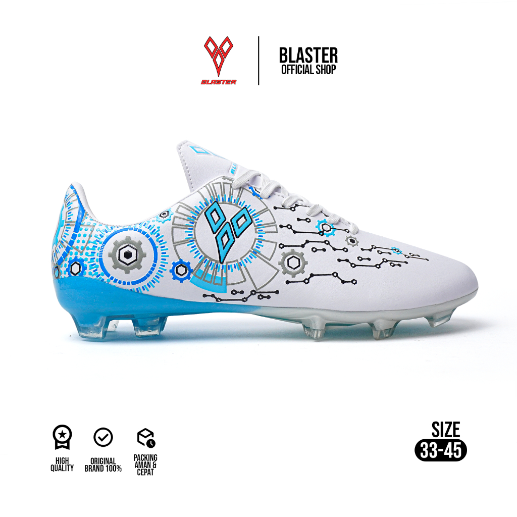 Jual BLASTER - Blitz Putih Biru Sepatu Sepak Bola Pria Wanita Outdoor ...