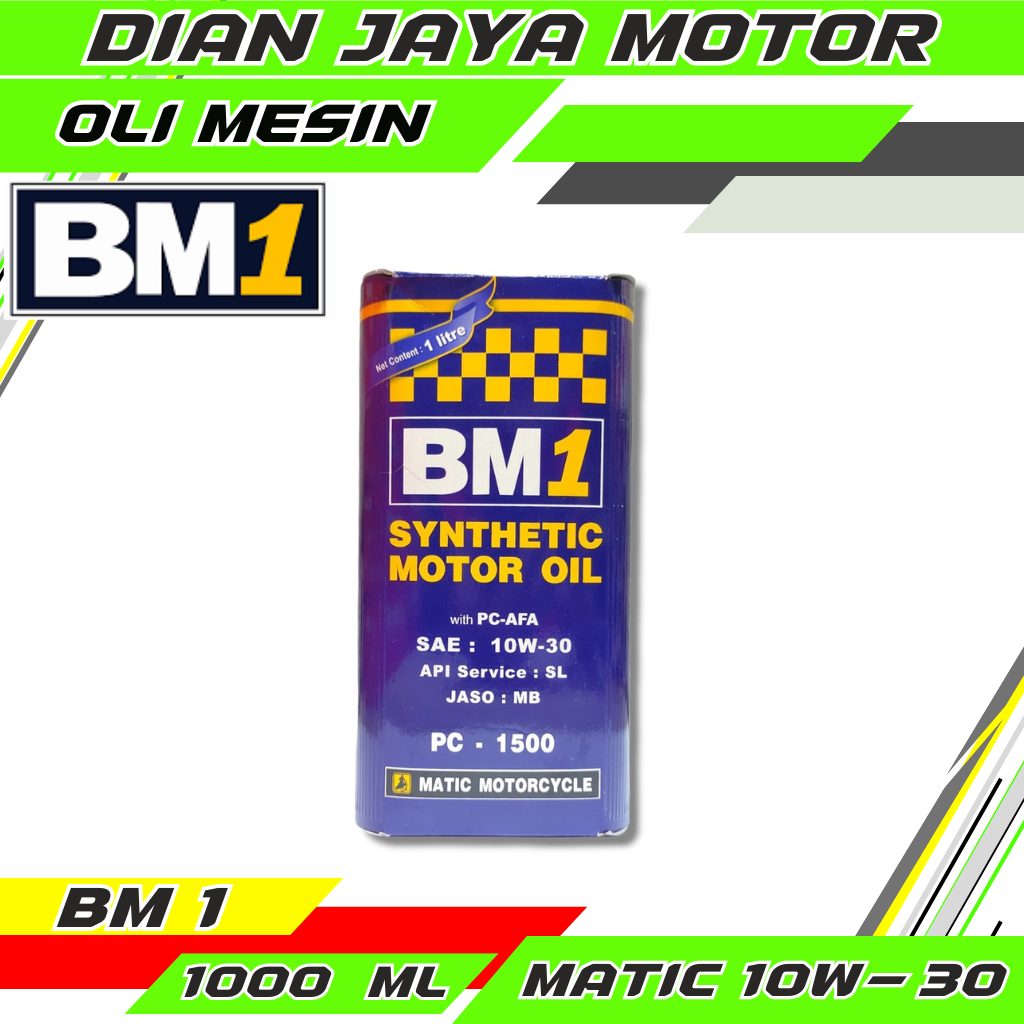 Jual Oli BM1 PC 1500 Matic 1 Liter SAE 10W-30 Oli Mesin Matic Full ...