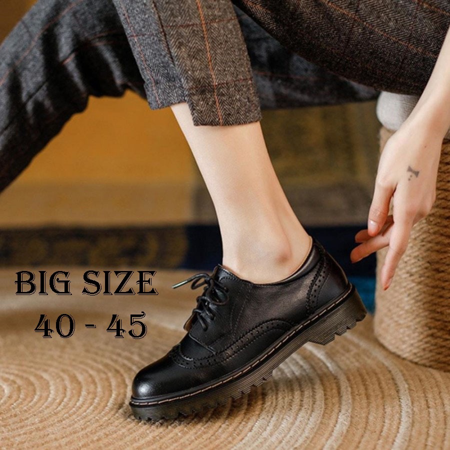 Jual Sepatu Wanita Oxford Docmart Casual Formal Cewek Big Size Jumbo ...