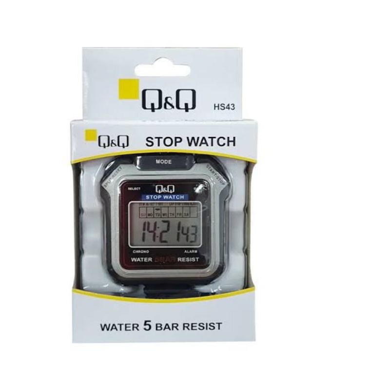 Jual Stopwatch Japan Q&Q HS43J001Y original HS43 hs 43 QQ QnQ ORI asli stop watch hitung waktu ...