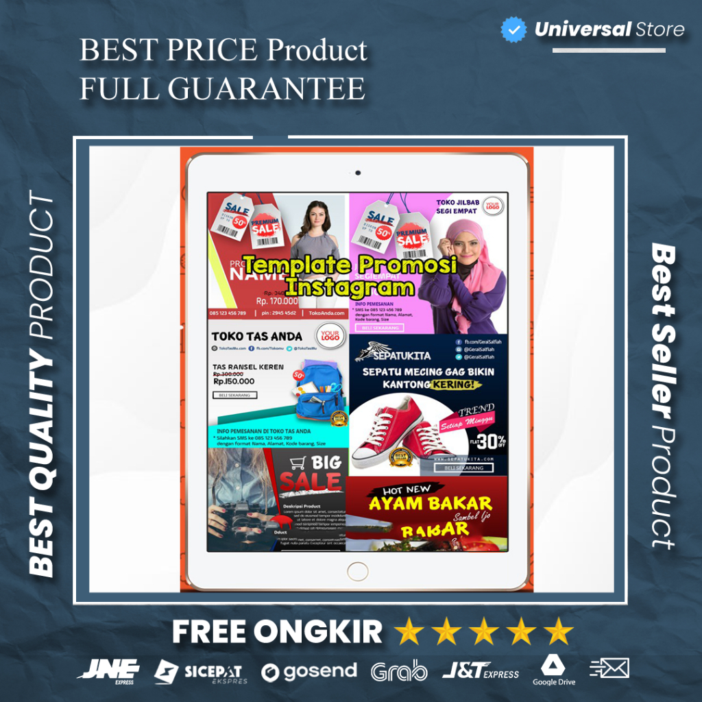 Jual Koleksi Template Desain Iklan Instagram IG Format PSD Keren Design ...