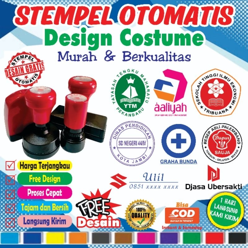 Jual STEMPEL OTOMATIS / STEMPEL WARNA / STEMPEL LOGO / STEMPEL TOKO ...