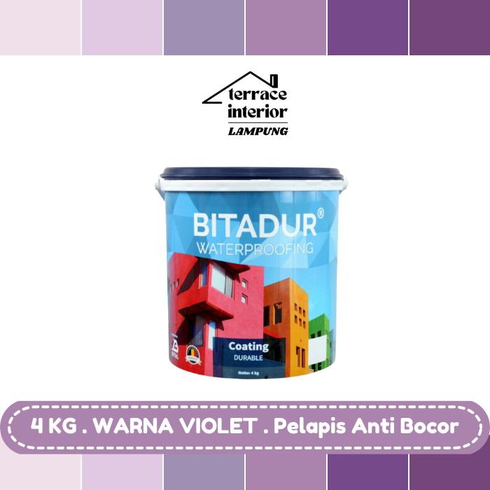 Jual Cat Pelapis Anti Bocor Bital Asia Bitadur Warna Violet 4 KG ...