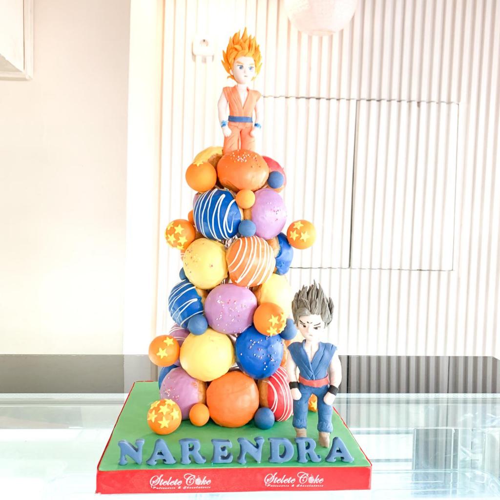 Jual Kue Ulang Tahun/Birthday Cake/Donat Tower Tema Dragon Ball/Donat ...