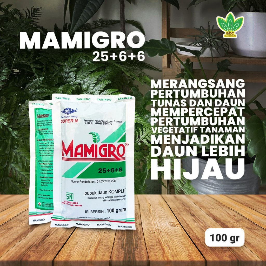 Jual [100gram] Mamigro Hijau Super N 25-6-6 - Pupuk Daun | Shopee Indonesia