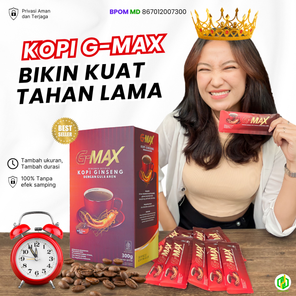 Jual Kopi Gmax Original - Kopi Stamina Pria Tahan Lama - G-MAX Kopi Ginseng Dengan Gula Aren ...