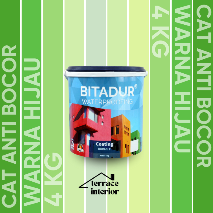 Jual Cat Pelapis Anti Bocor Bital Asia Bitadur Warna Hijau 4 KG ...