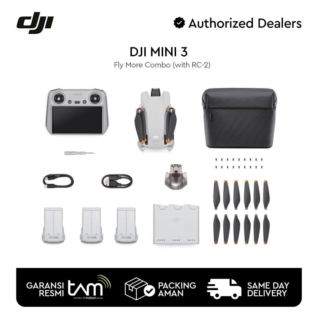 Jual DJI Mini 3 Fly More Combo (DJI RC) | Shopee Indonesia