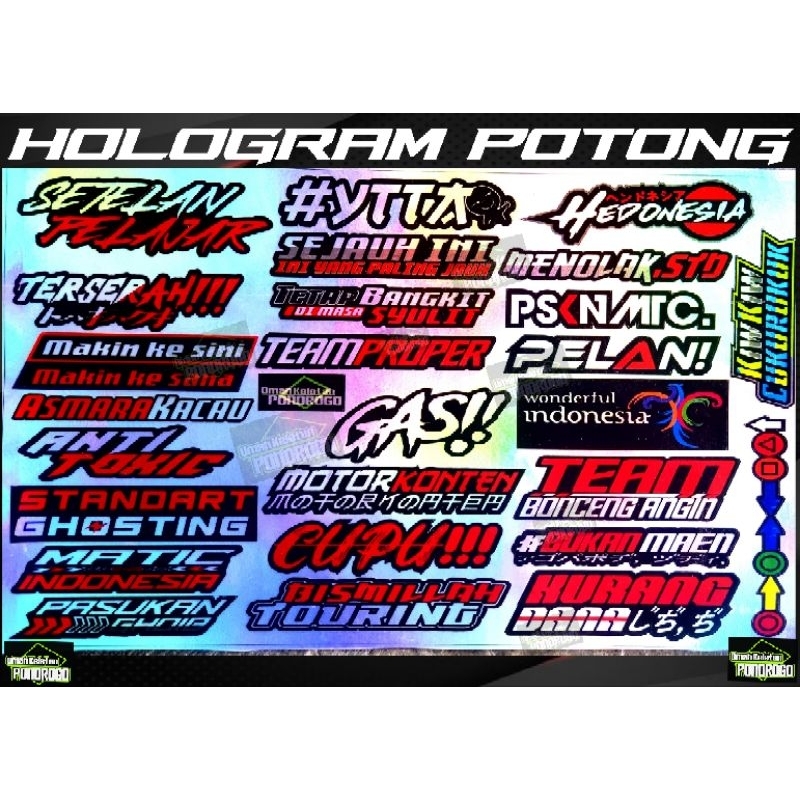 Jual Stiker Motor,stiker kata kata,sticker hologram | Shopee Indonesia