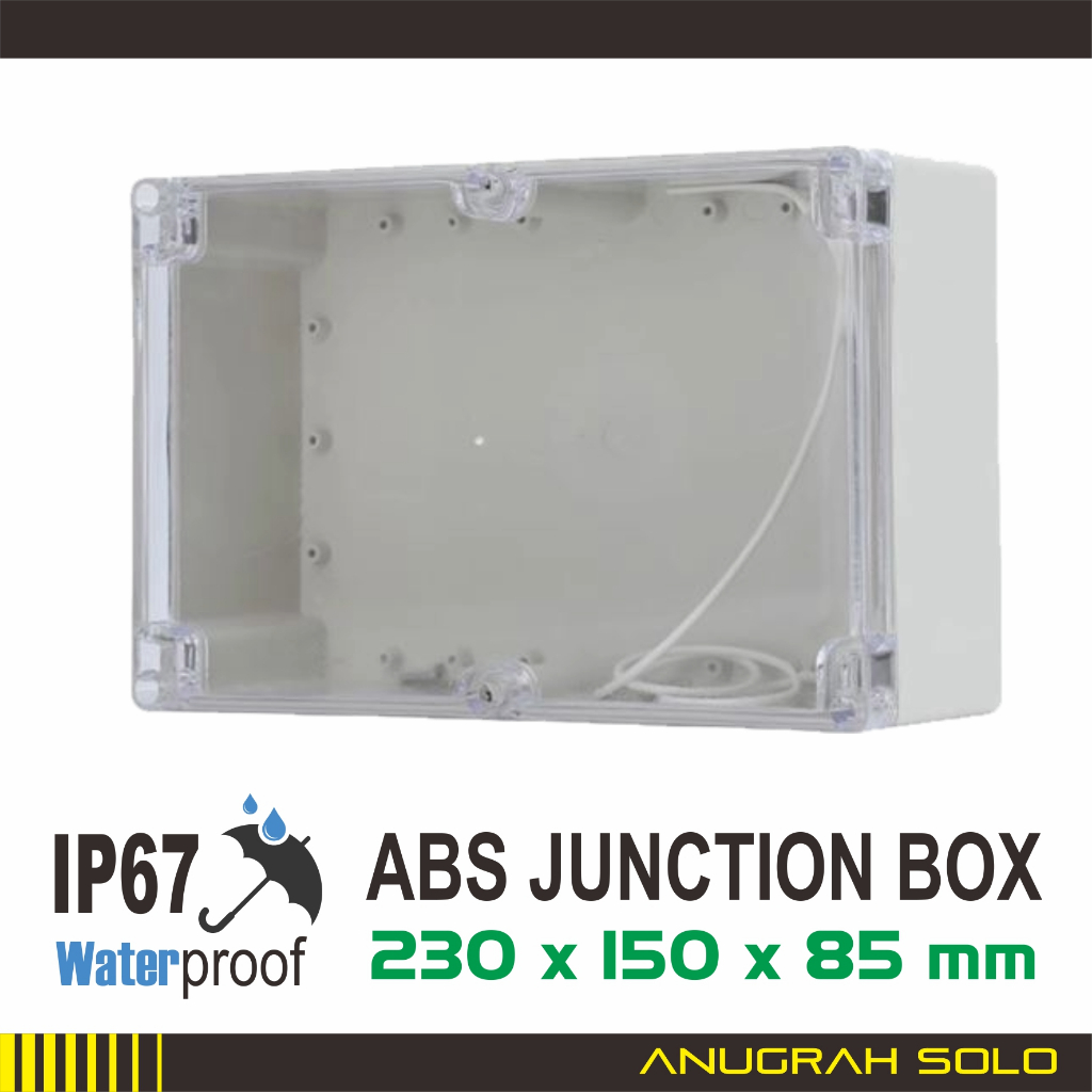Jual Junction Box Waterproof Dengan Cover Transparan Box ABS ...
