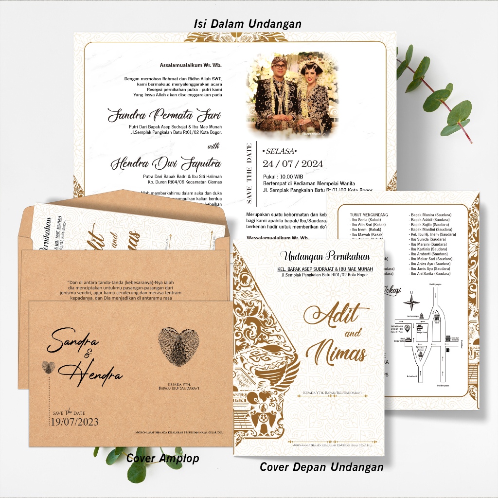 Jual UNDANGAN PERNIKAHAN AMPLOP AESTHETIC - UNDANGAN NIKAH KEKINIAN ...
