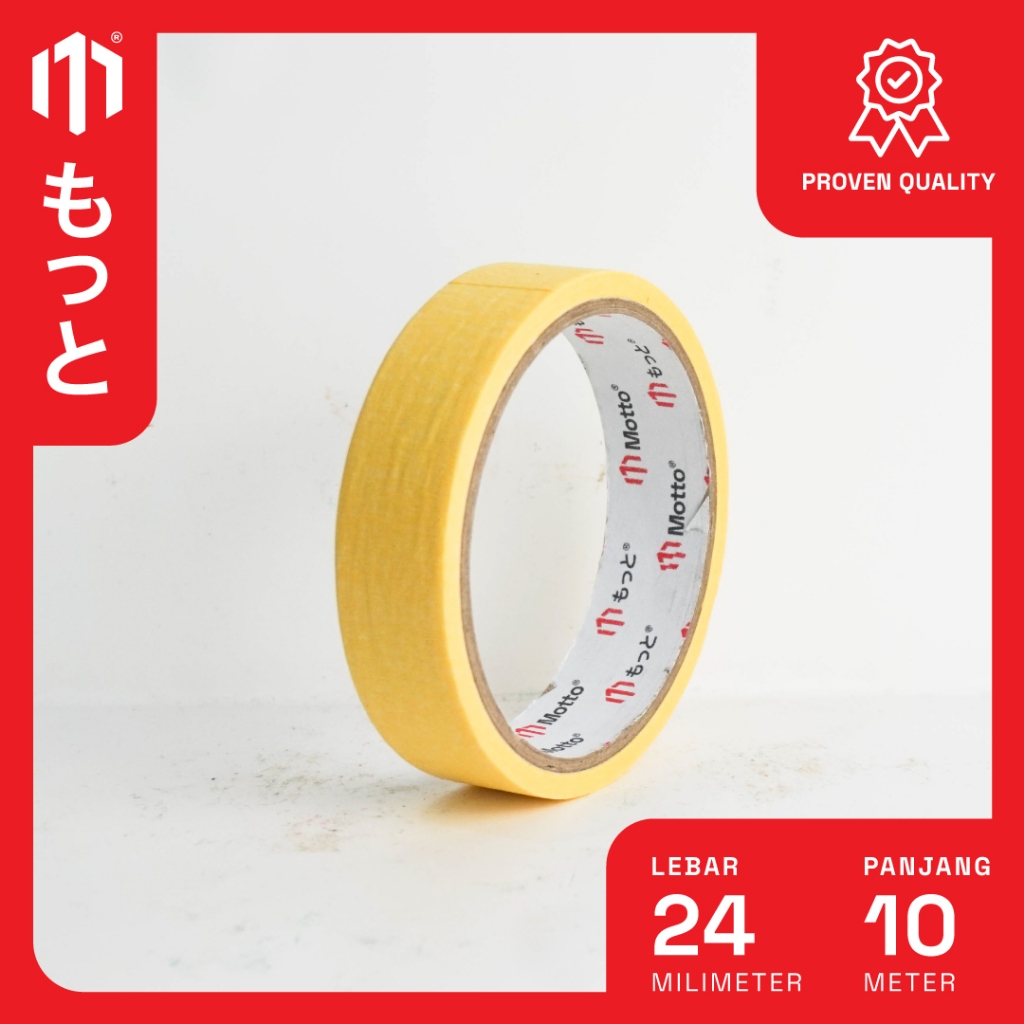 Jual Lakban Kertas / Masking Tape Kuning 24mm x 10 Meter - 1 Pcs/Roll ...
