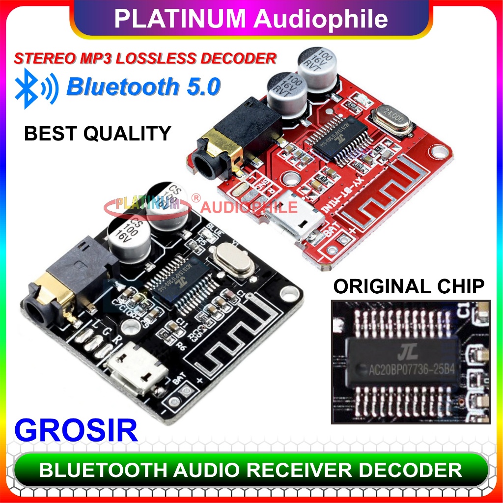 Jual Bluetooth 5.0 Audio Recevier Stereo Original Chip Modul Bluetooth ...